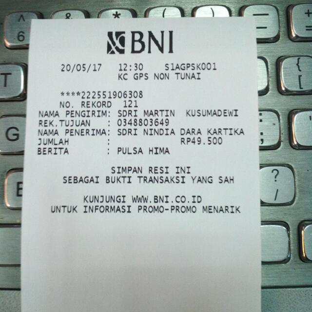 Alhamdulillah Bukti Trf Pembelian Pulsa 50rb 20-05-17, Barang Yang ...