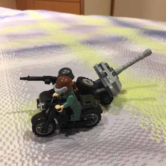 Custom Made Lego Compatible WW2 German Motorcycle With Gunner And ...
