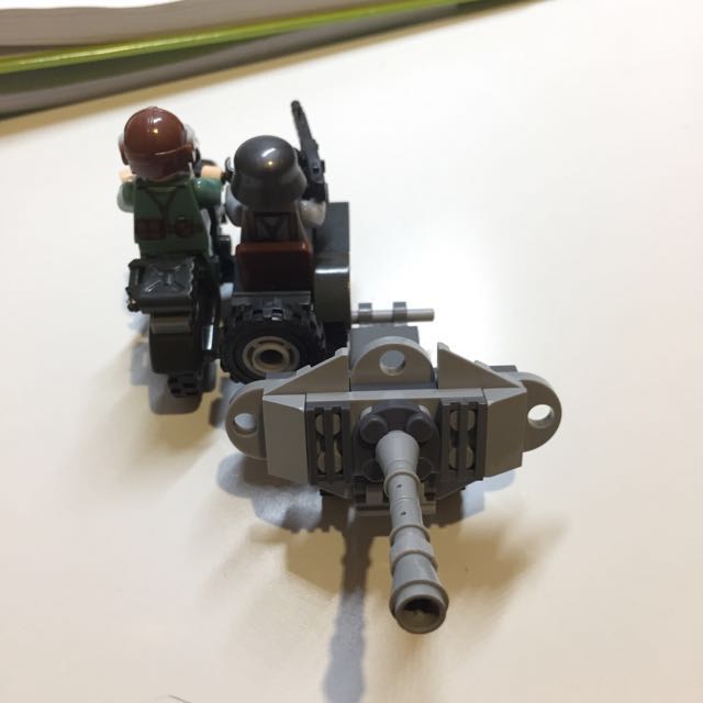 Custom Made Lego Compatible WW2 German Motorcycle With Gunner And ...