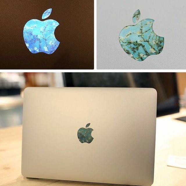 Floral Macbook Apple Logo Sticker, Computers & Tech, Parts ...