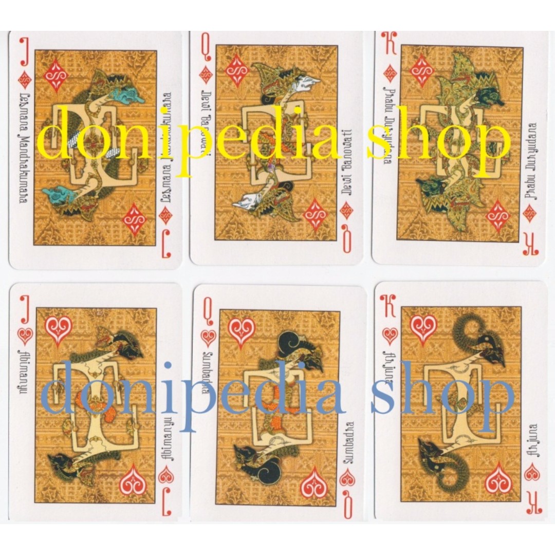 Kartu Remi Joker WAYANG Jawa ~ Playing Card Cards Cinderamata Mainan ...