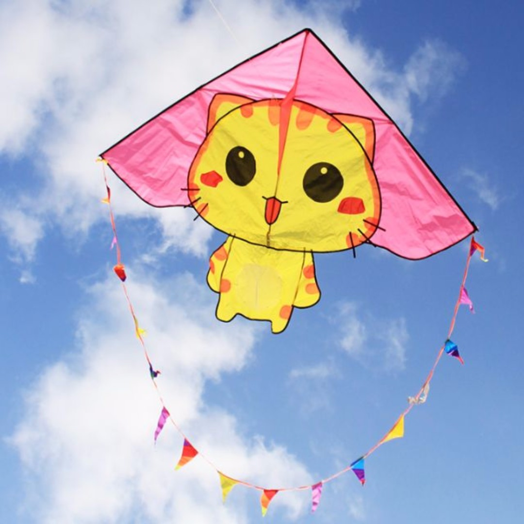 Pink Cat Kite, Hobbies & Toys, Toys & Games on Carousell