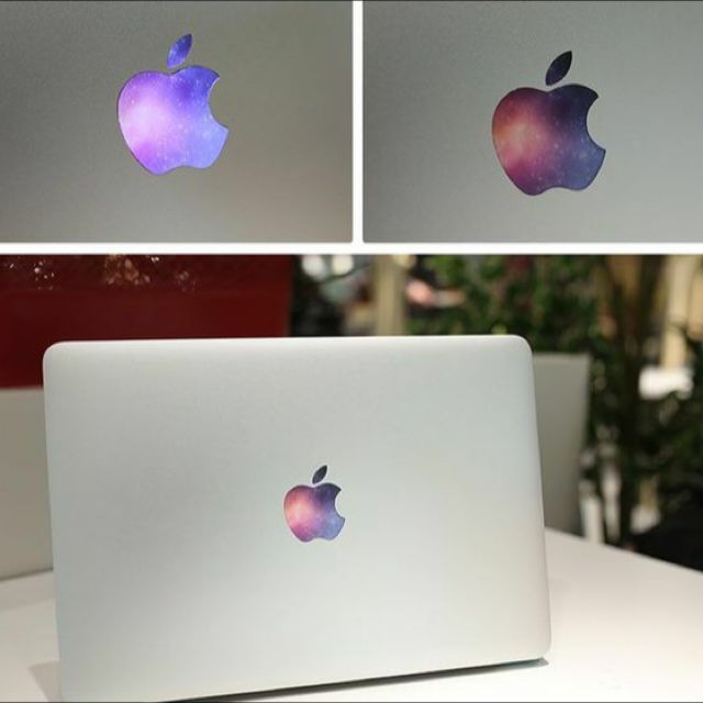 Rainbow Galaxy Macbook Apple Logo Sticker, Computers & Tech, Parts ...