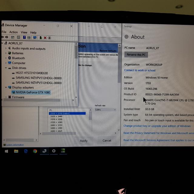 Aorus X7 DT V6 - 17inch 1440p 120hz Gsync GTX 1080 RGB KB, Computers & Tech, Desktops on Carousell