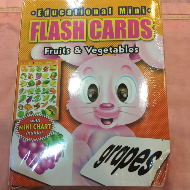Brand New Educational Flash cards On Fruits And Vegetables, Hobbies ...