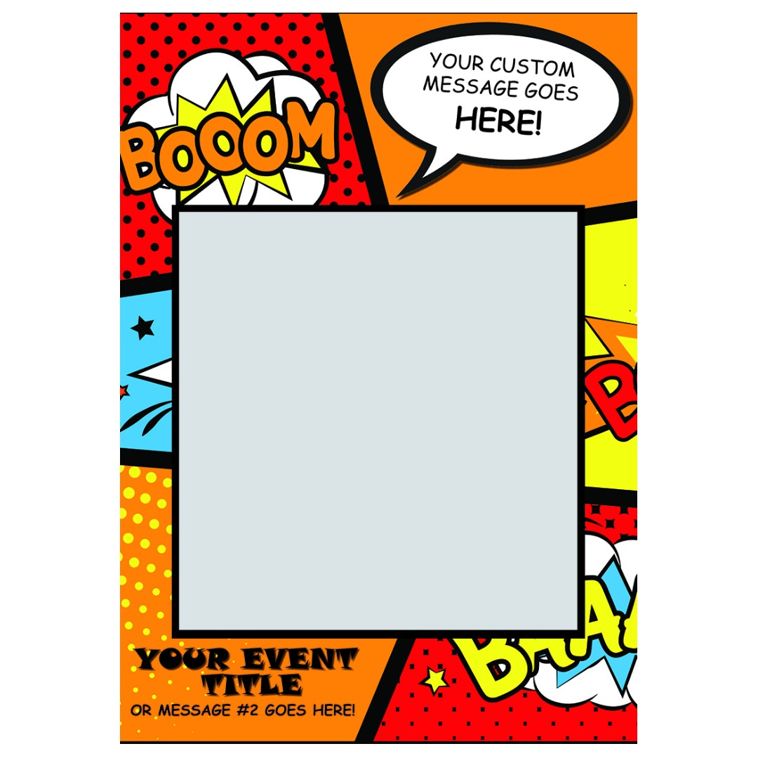 Custom LARGE Comic Superhero Photo Booth Frame, Toys & Games, Others on ...
