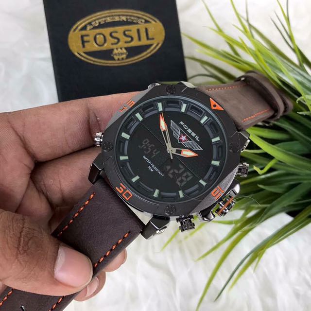 FOSSIL MEN DUAL TIMES LIMITED EDITION WATCH, Men's Fashion, Watches ...
