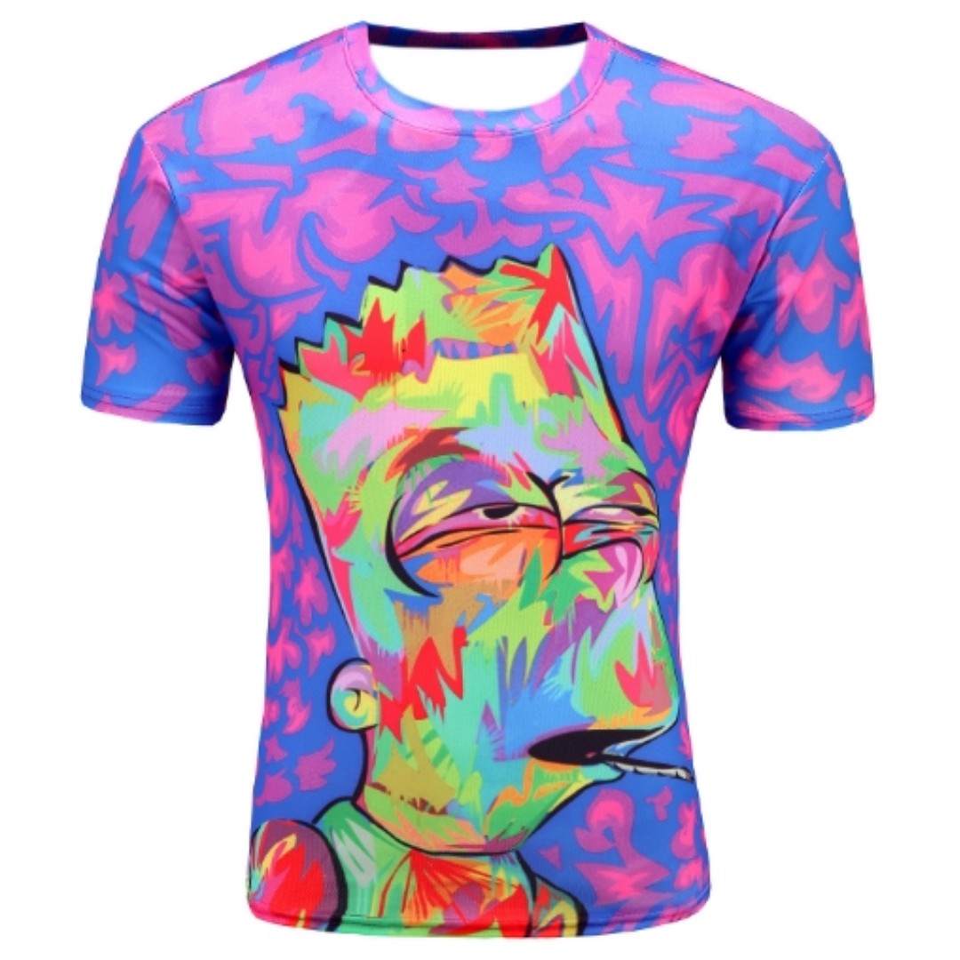 LSD BART SIMPSONS - 3D TSHIRT, Men's Fashion, Tops & Sets, Tshirts ...