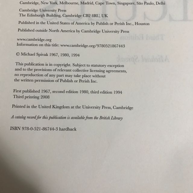 Michael Spivak Calculus 3rd Edition (Hard Cover), Hobbies & Toys, Books ...