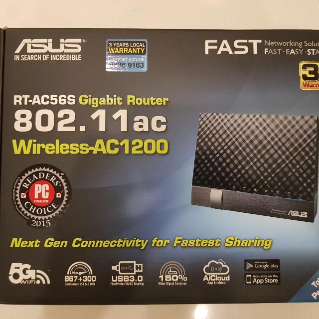 Asus Wireless Router RC-AT56S, Computers & Tech, Parts & Accessories ...