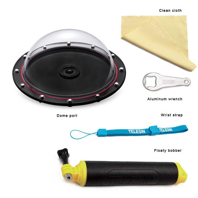 TELESIN 6" Gopro Dome Port For Gopro Hero3 ,3+ Hero 4, Photography ...