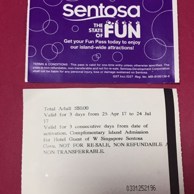 Sentosa Entrance Ticket, Tickets & Vouchers, Local Attractions ...