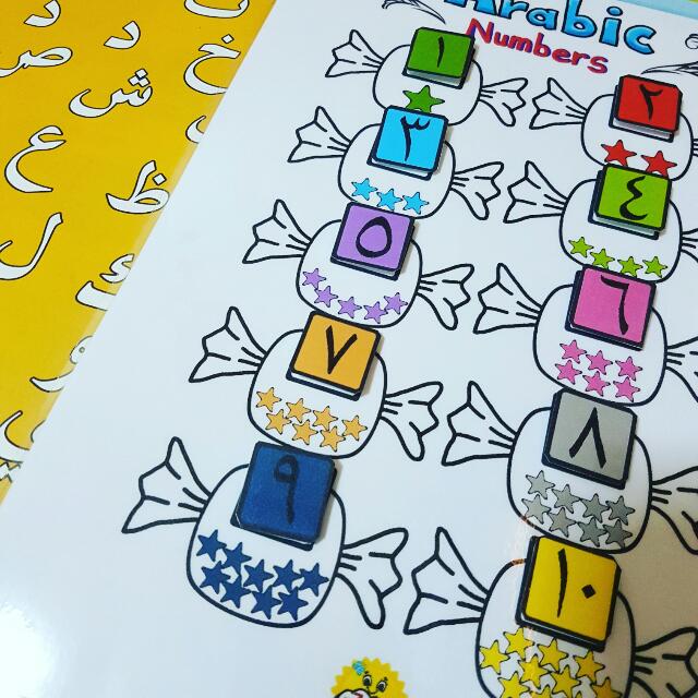 Exclusive A4 Laminated Arabic Numbers (Velcro Activity), Hobbies & Toys ...