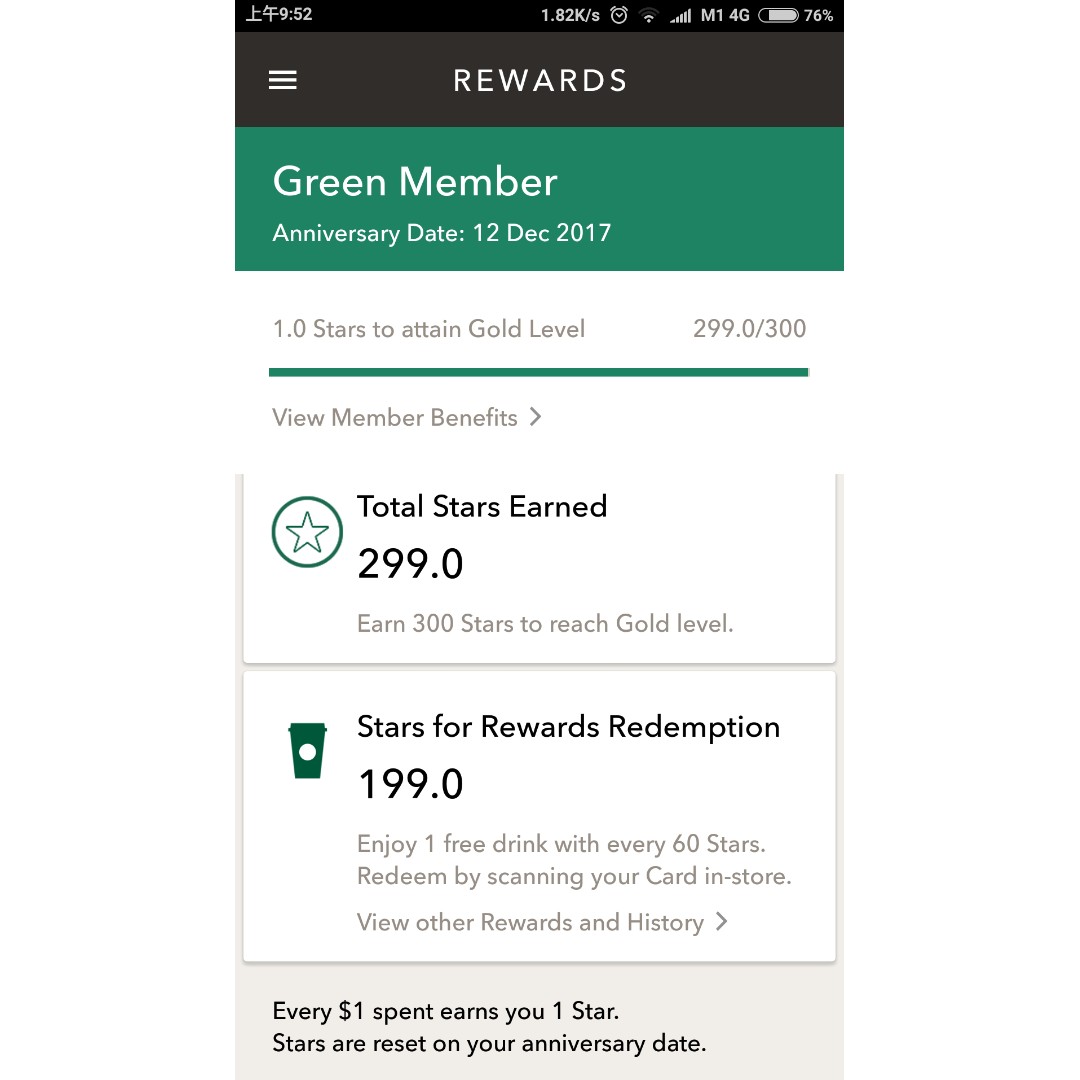 GOLD tier account, starbucks reward program, Tickets & Vouchers ...