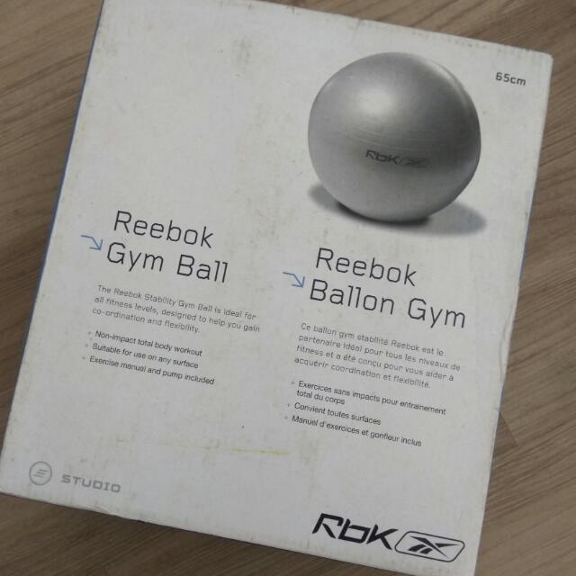 Reebok Gym Ball 65cm, Sports Equipment, Exercise & Fitness, Cardio ...