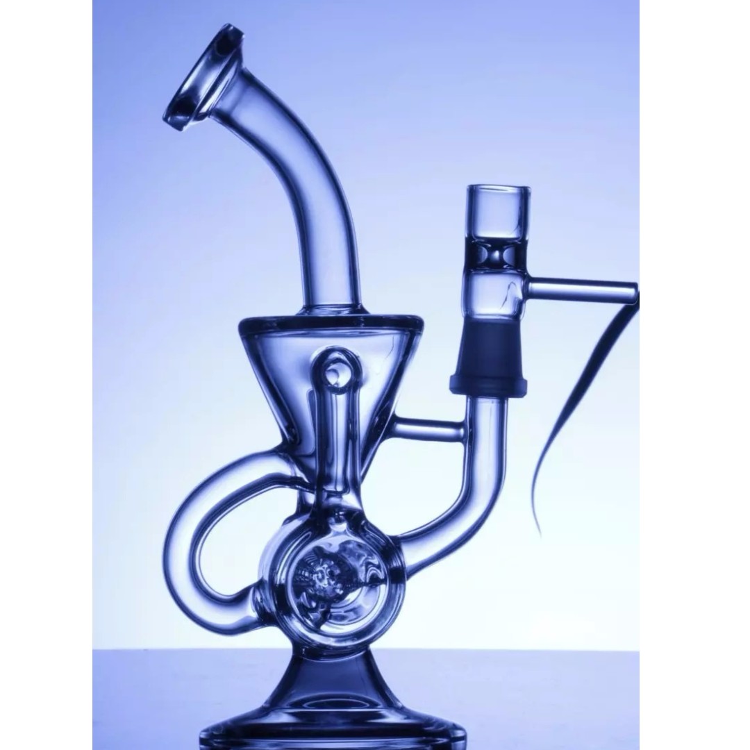 double recycler bong scientific phonix glass bong klein vapor recycler ...