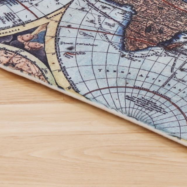 Floor Mat Vintage World Map, Furniture & Home Living, Home Decor ...