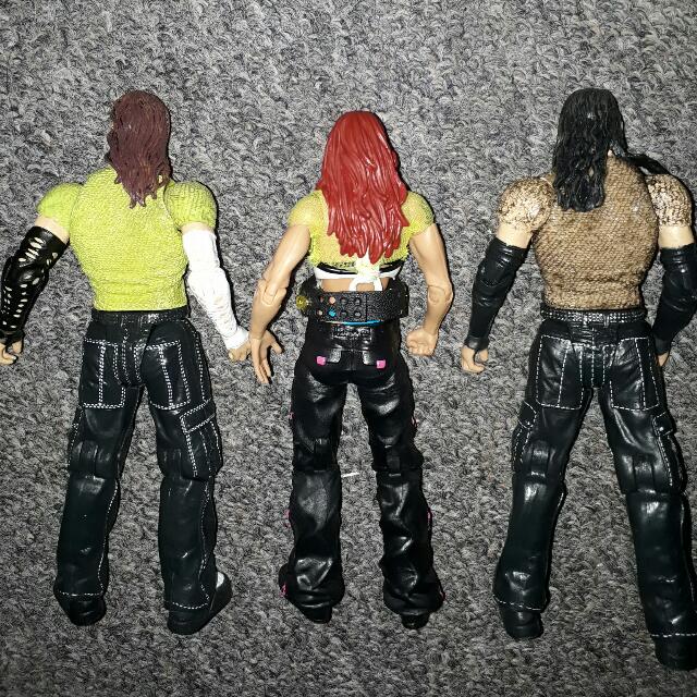 Jakks Pacific WWE WWF The Hardy Boys (loose) R3 TECH with Mattel Lita ...