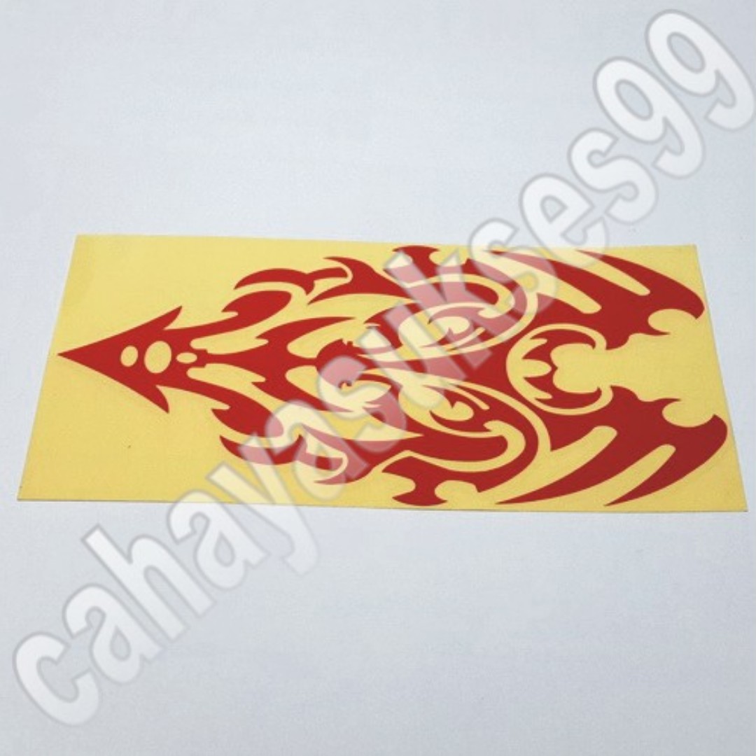 Sticker Cutting Motor Spakbor Body Mobil Red Lion Head Stiker Decal ...