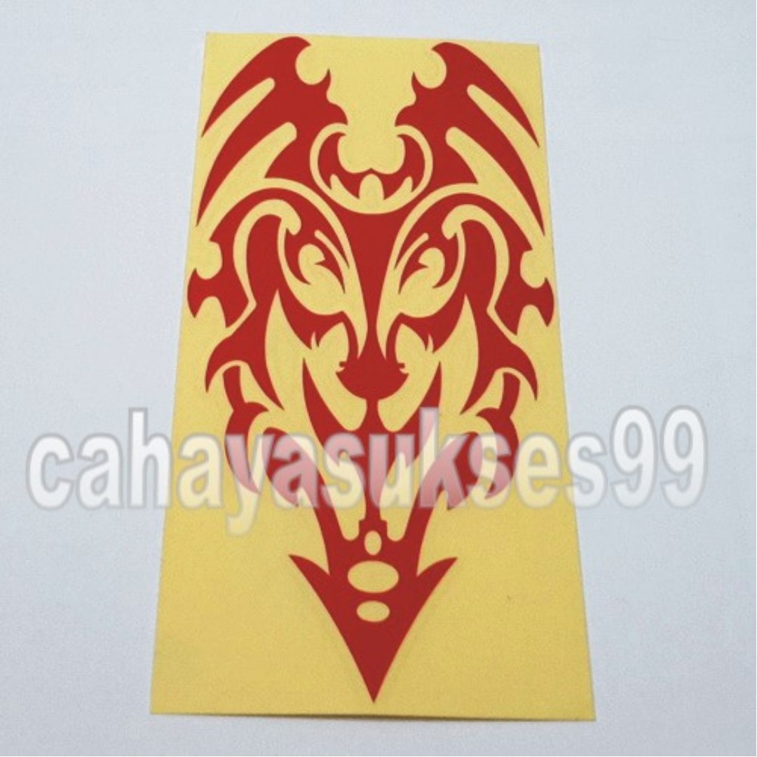 Sticker Cutting Motor Spakbor Body Mobil Red Lion Head Stiker Decal ...