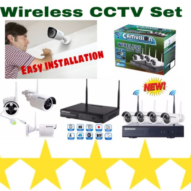 Wireless CCTV Camera Set, Furniture & Home Living, Security & Locks ...