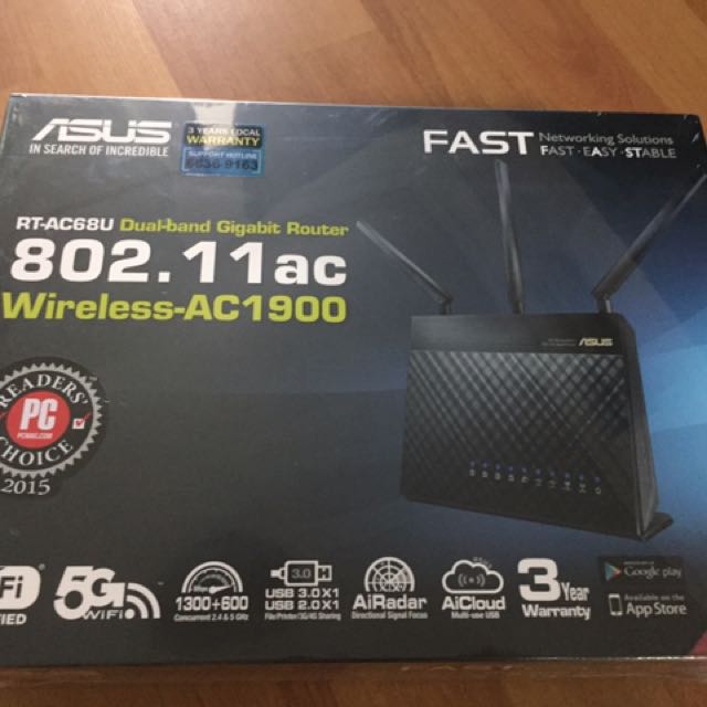 Asus Router, Computers & Tech, Parts & Accessories, Networking on Carousell
