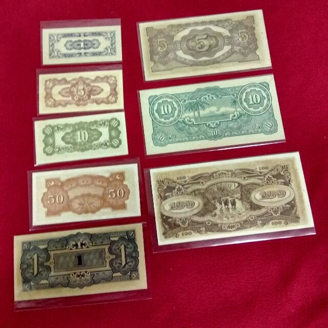 Japanese Occupation Singapore Malaya set "banana" notes, Hobbies & Toys ...