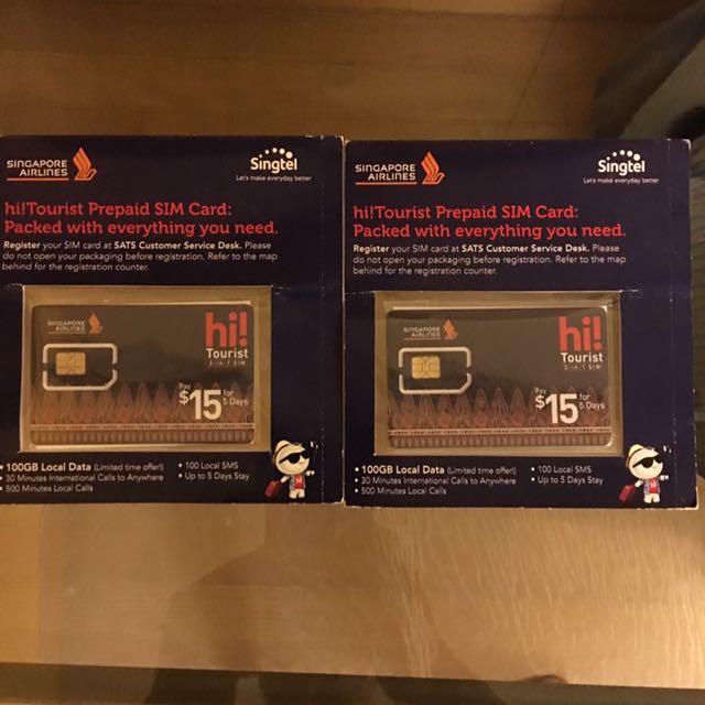 Limited Singapore Airlines Hi Tourist SIM Cards, Mobile Phones ...