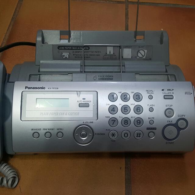 Panasonic Fax Machine KX-FP208, 電腦＆科技, 打印機及影印機 - Carousell