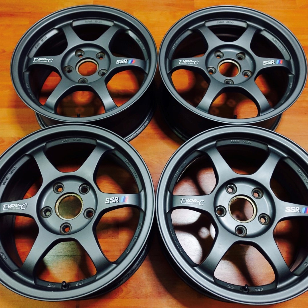 [ Authentic ] SSR Type C Rims - 16 Inch + RAYS Duralumin Lock & Nut Set ...