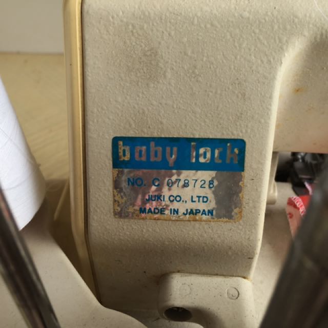Baby lock Serger (overlock Machine) Japan Made, Furniture & Home Living ...