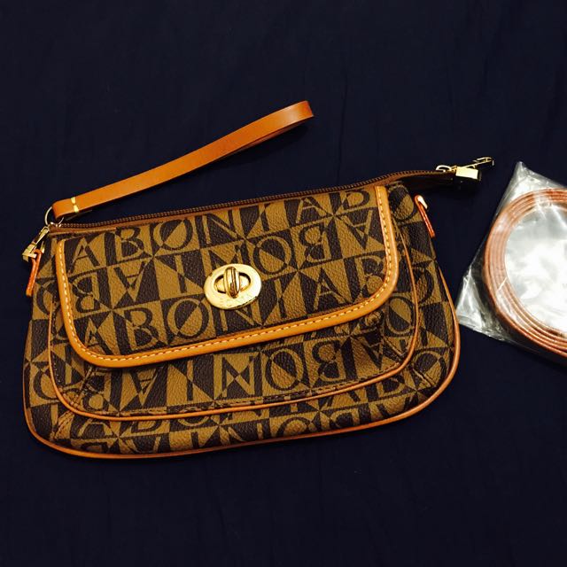 Bonia Monogram Pouch, Women's Fashion, Bags & Wallets, Purses & Pouches ...