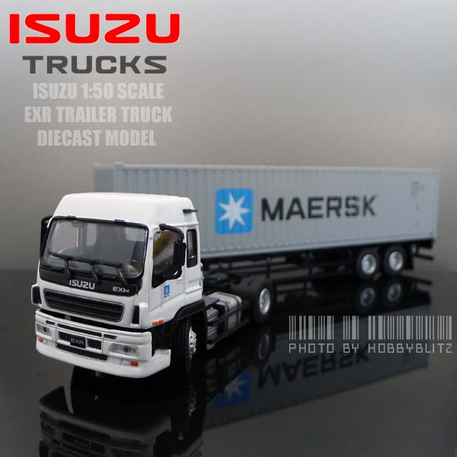 Brand new Isuzu EXR 1:50 scale 40ft Trailer Truck Diecast model Maersk ...