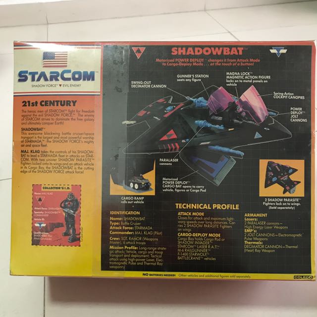 Vintage Starcom Shadowbat, Hobbies & Toys, Memorabilia & Collectibles ...