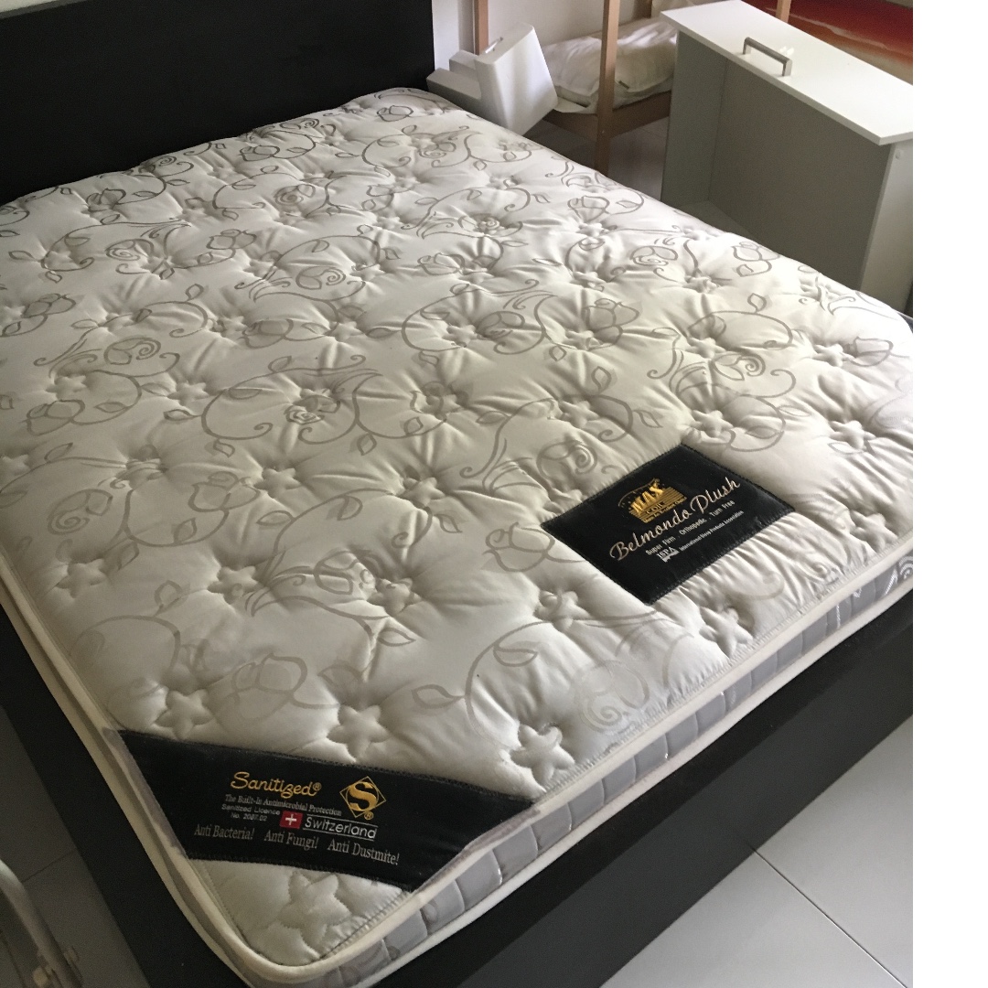 ikea bedframe and queen mattres, Furniture & Home Living, Furniture ...