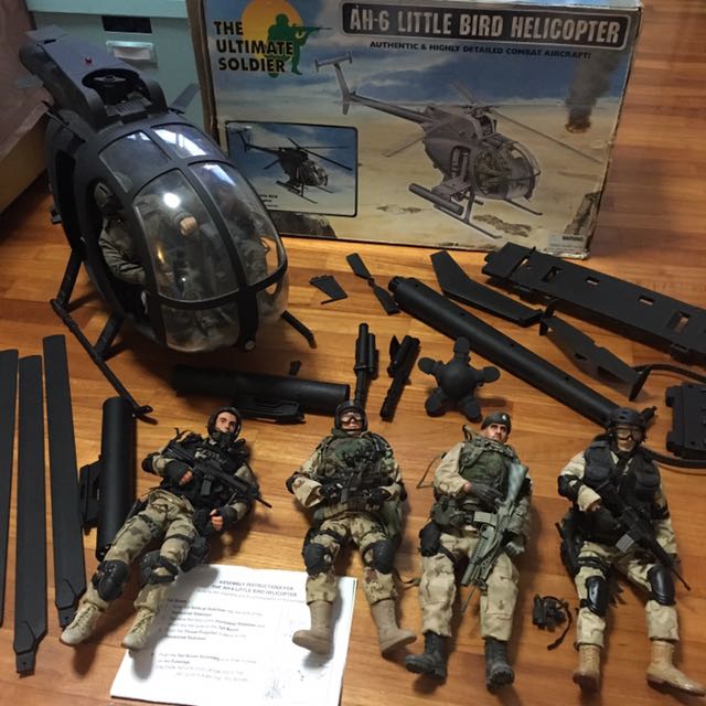 1/6 Little Bird Helicopter + 2 Pilots + 4 Soldiers, Hobbies & Toys ...