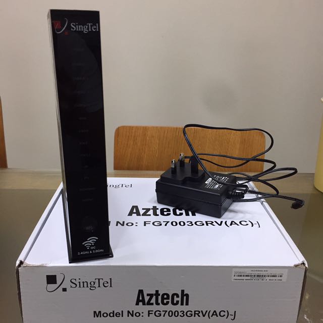 Wireless Router Aztech FG7003GRV AC (Singtel), Computers & Tech, Parts ...