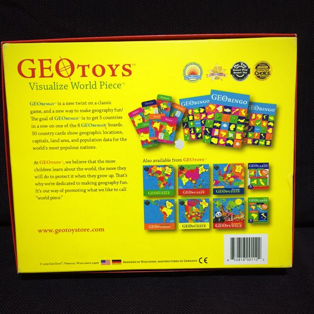 GEO TOYS - World Geography Board Game, Hobbies & Toys, Toys & Games on ...