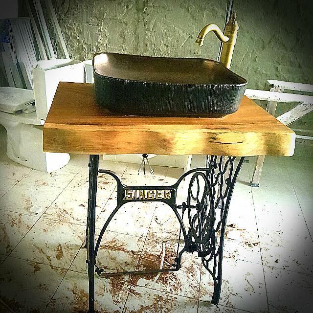 Vintage Singer Sewing Vanity Table For Bathroom, Furniture & Home ...