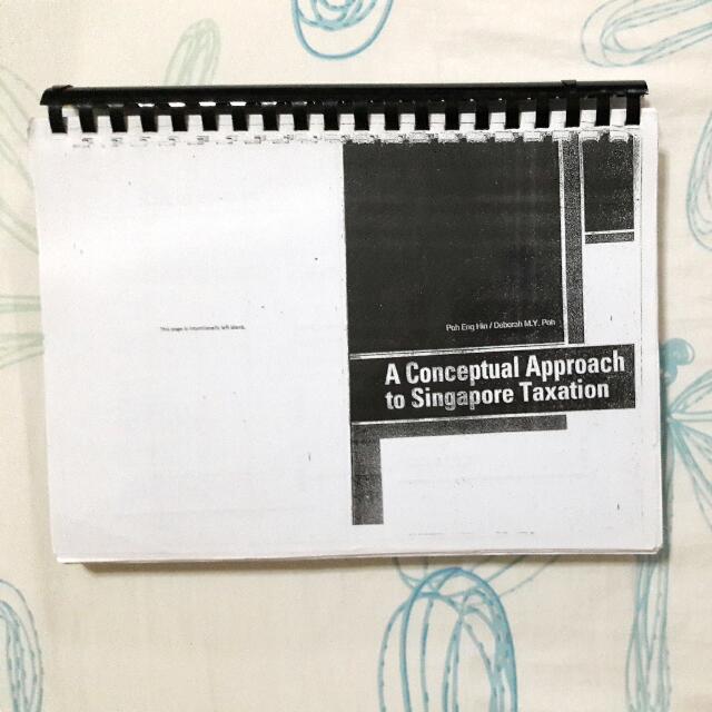 A Conceptual Approach To Singapore Taxation by Poh Eng Hin/Deborah M.Y ...