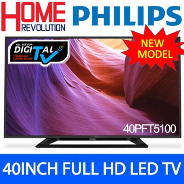 Philips 40" Full HD Slim LED TV 40PFT5100, TV & Home Appliances, TV ...