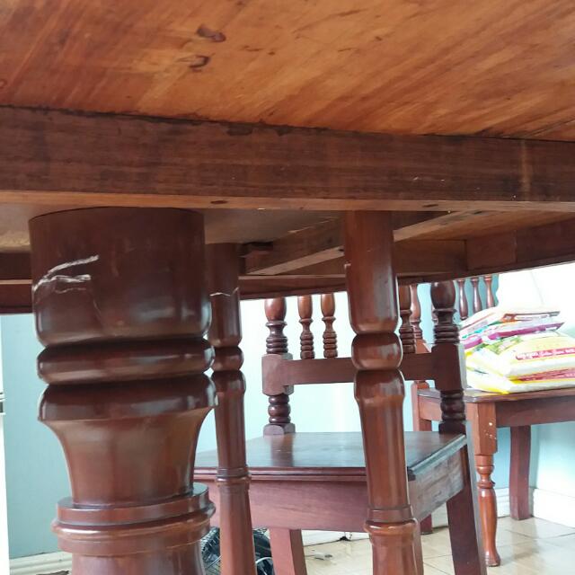 Narra Round Dining Table, Babies & Kids, Baby Nursery & Kids Furniture ...