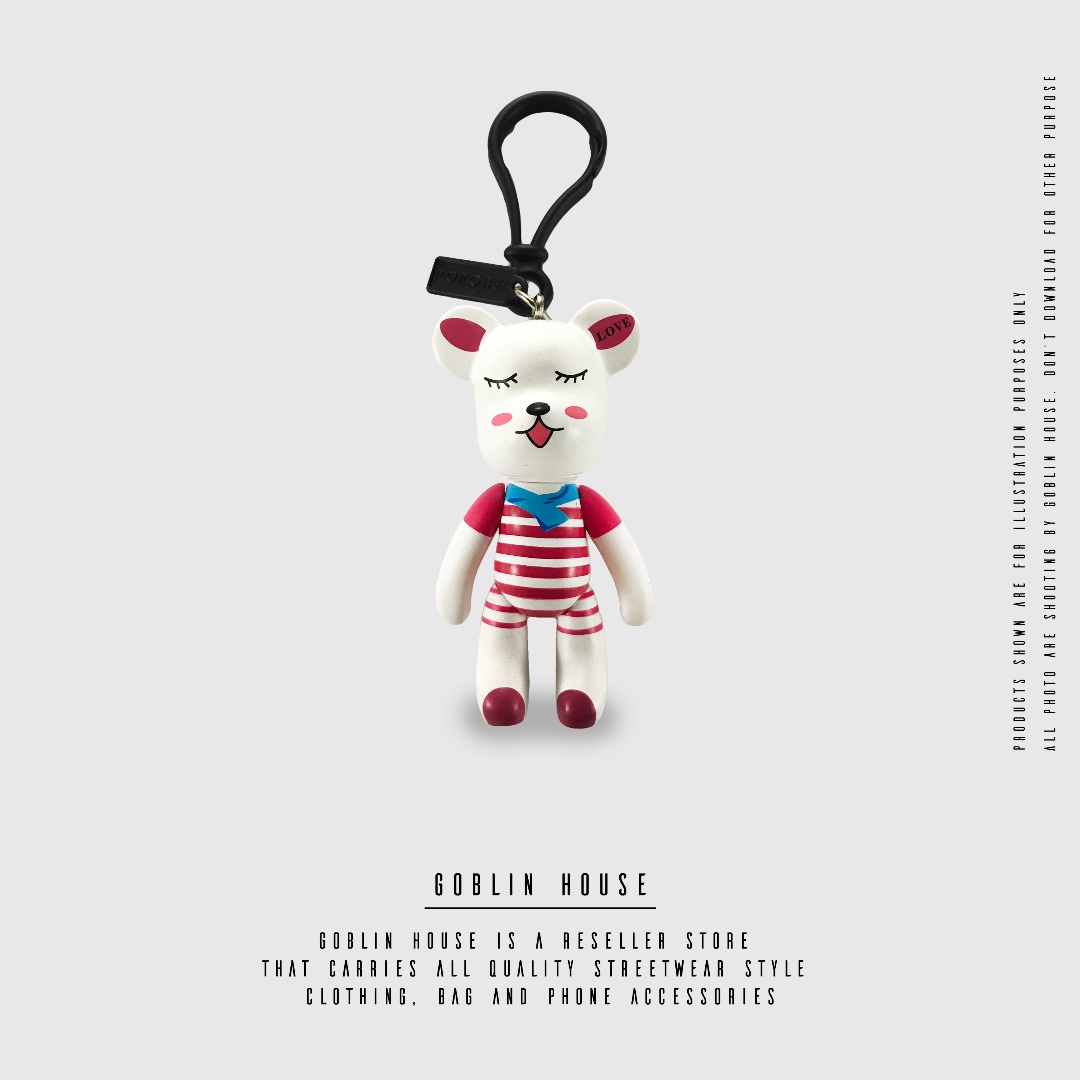Popobe Bear Love 8cm Keychain, Hobbies & Toys, Toys & Games on Carousell