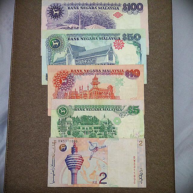 7th Series Malaysia Old Banknotes ($100-$2), Hobbies & Toys ...