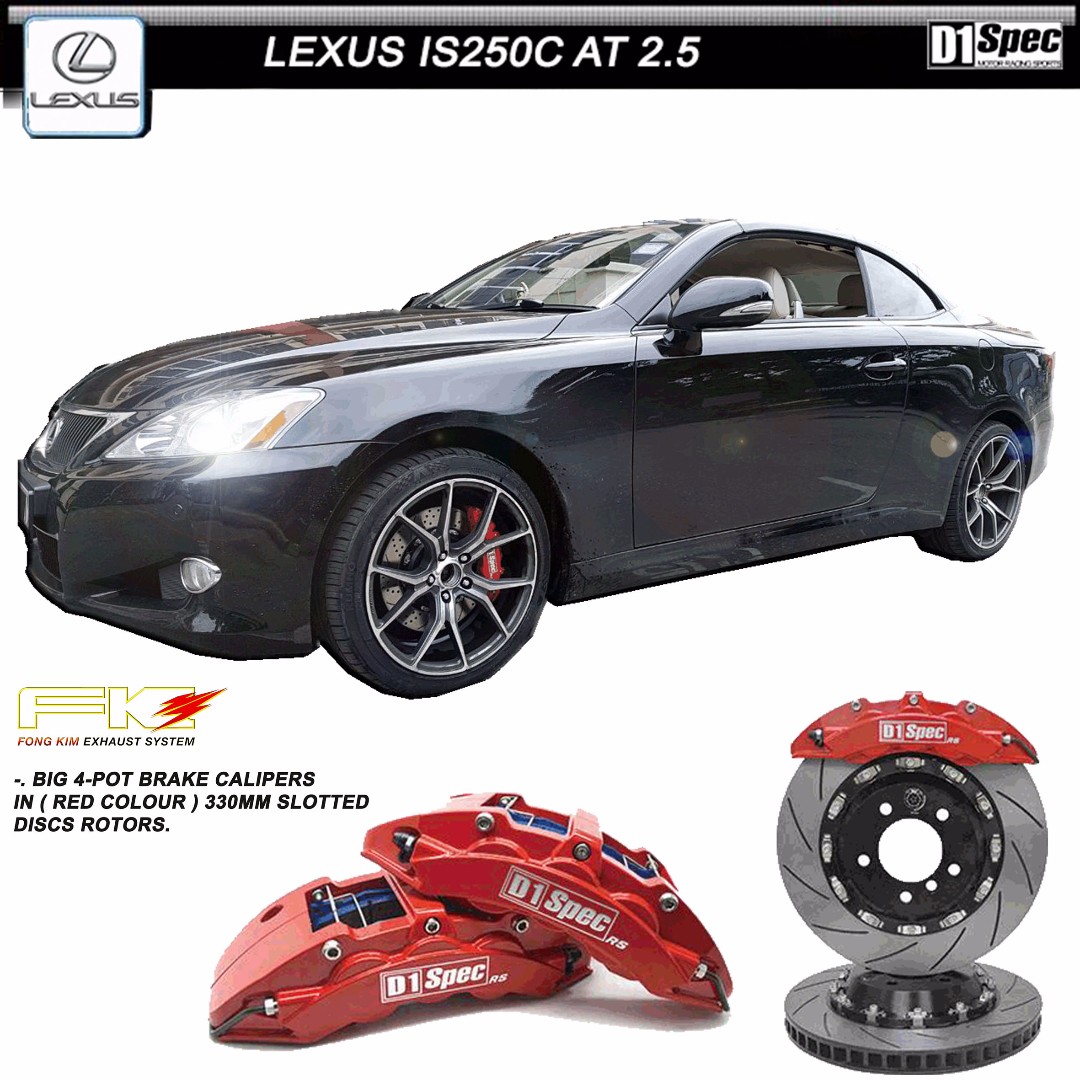 D1 SPEC BIG 4 BRAKE KIT SYSTEM - Lexus IS250C AT 2.5, Car Accessories ...