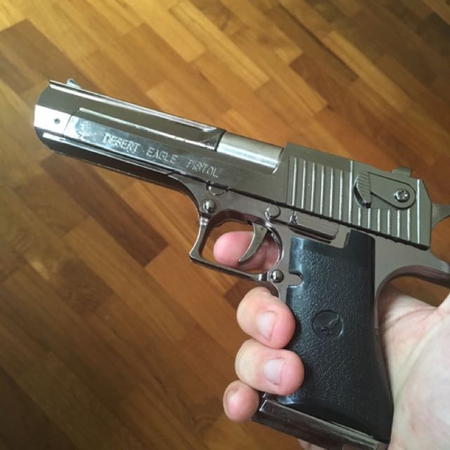Metal Coated Desert Eagle Pistol Lighter, Everything Else on Carousell