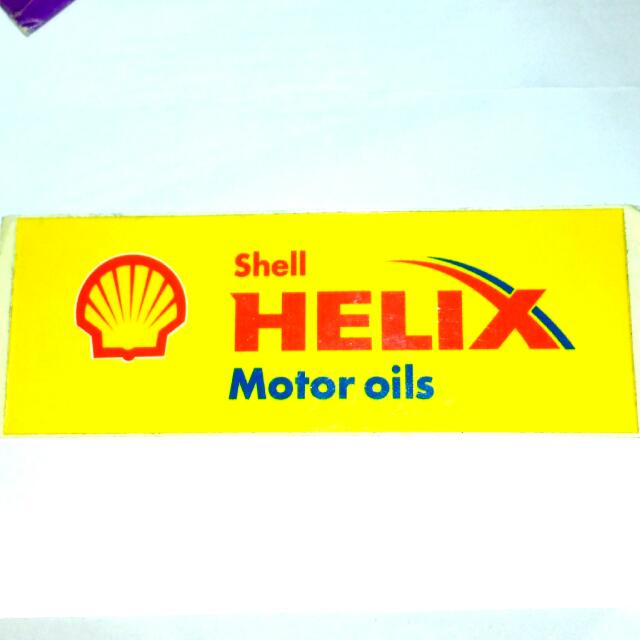 Shell Helix Sticker, Motorcycles, Motorcycle Accessories on Carousell