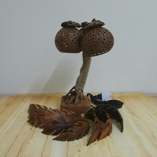 Unique Coconut Tree Table Lamp, Furniture & Home Living, Home Decor ...