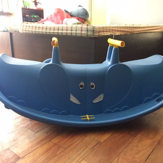 Elephant Trio Rocker / Seesaw, Babies & Kids, Infant Playtime on Carousell
