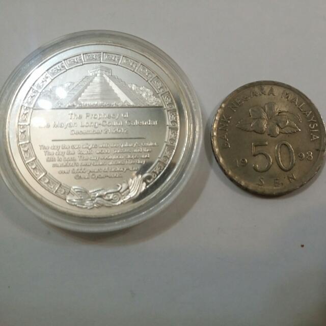Maya Historical Coin Pure Silver Rare, Hobbies & Toys, Collectibles ...